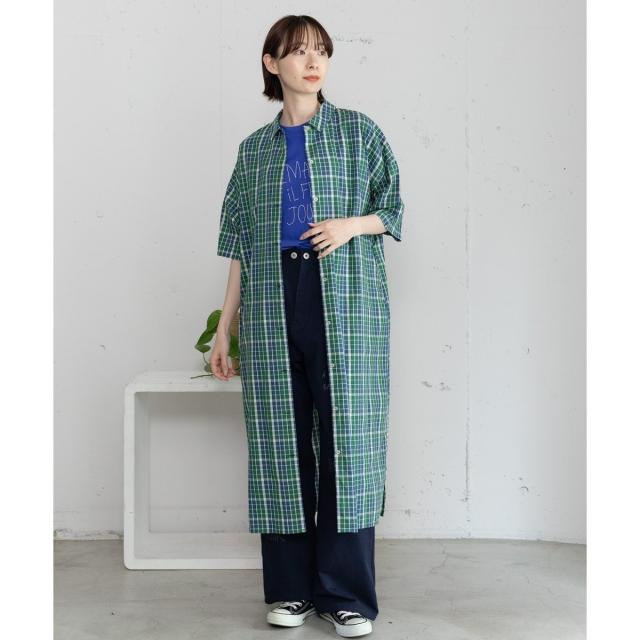 プードゥドゥ（POU DOU DOU）/マドラスチェックシャツワンピース