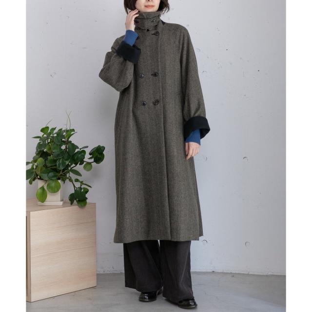 プードゥドゥ（POU DOU DOU）/ダブルボタンハイネックコート