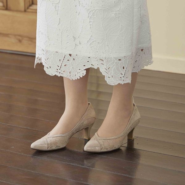 リズ・ラフィーネ（Riz raffinee）/チュールデザインポインテッドトゥパンプス