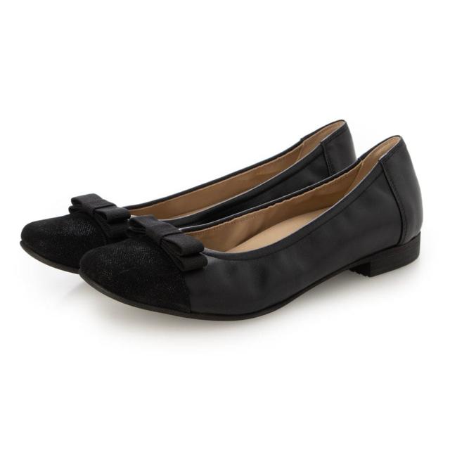 リズ・ラフィーネ（Riz raffinee）/リボン付きローヒールパンプス