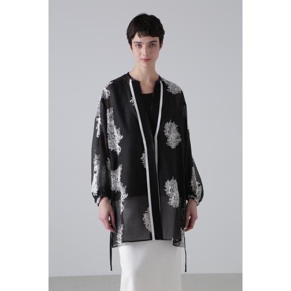 アドーア（ADORE）/シアーエンブロイダリーロングジャケット