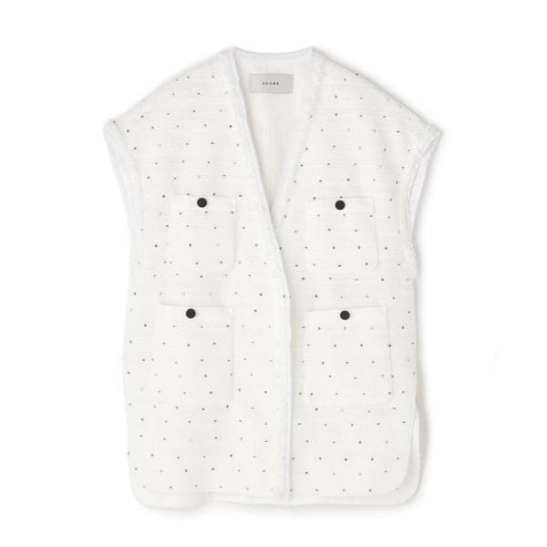 アドーア（ADORE）/◆フラワースパングルツィードジャケット