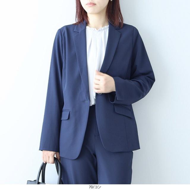 フルールbyミントブリーズ（fleur by mint breeze）/【大きいサイズ】【イージーケア】コンパクトツイルストレッチテーラードジャケット