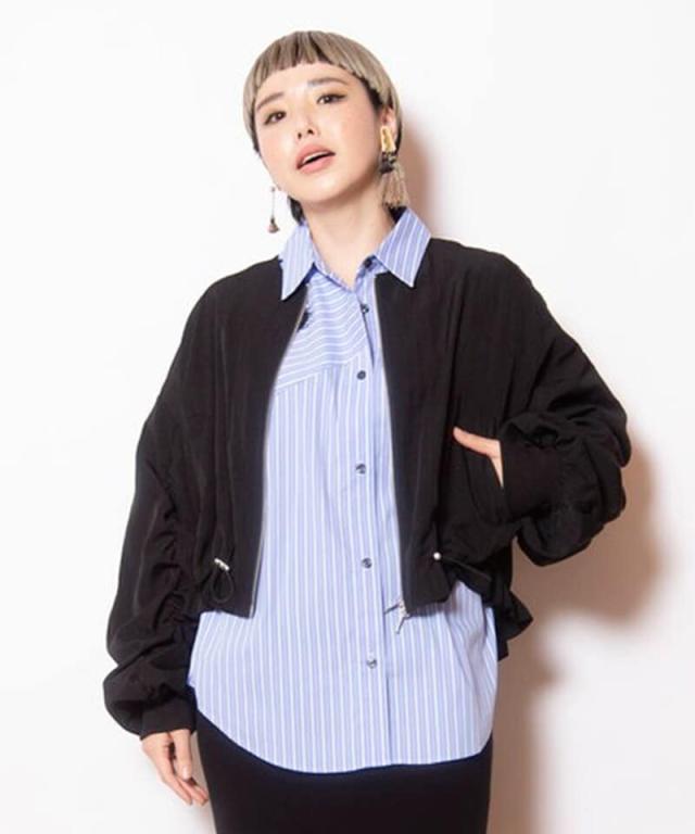 オズモーシス（OSMOSIS）/ギャザージップブルゾン