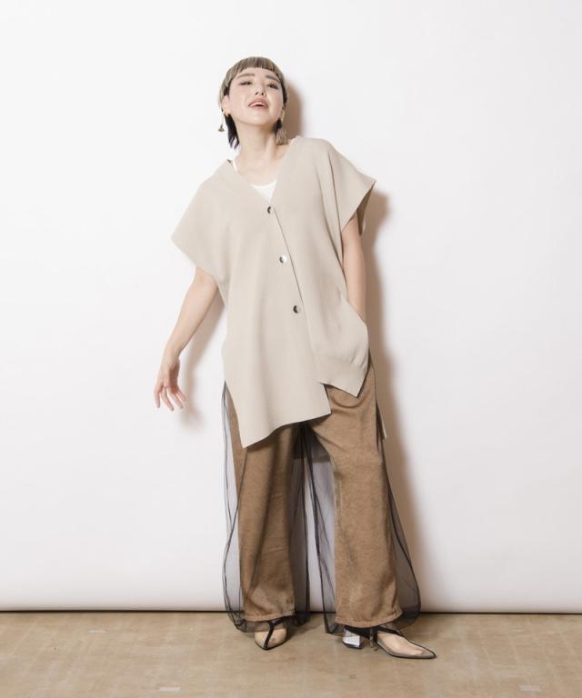 オズモーシス（OSMOSIS）/チュールレイヤードパンツ