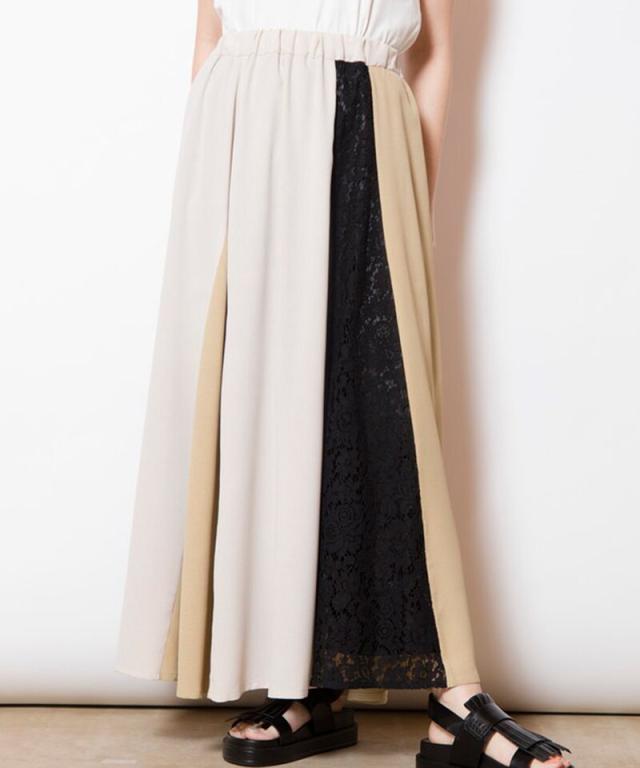 オズモーシス（OSMOSIS）/カラーブロックフレアースカート