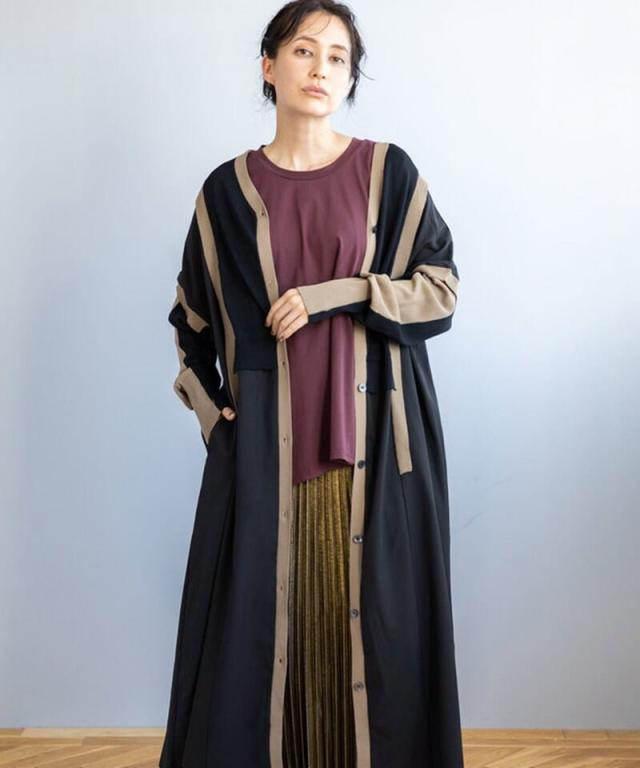 オズモーシス（OSMOSIS）/2WAYバイカラーニットワンピース