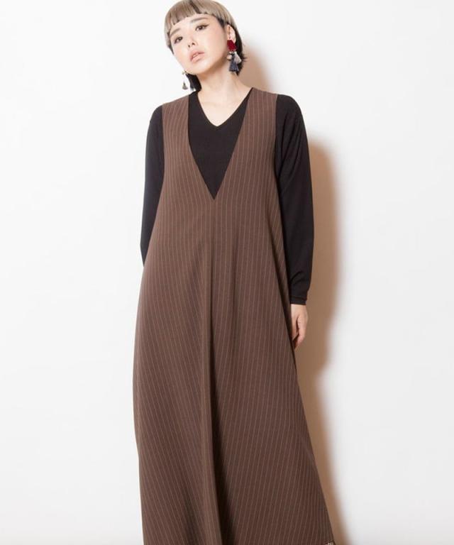 オズモーシス（OSMOSIS）/3WAYストライプジャンパースカート