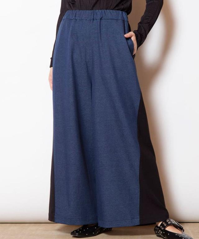 オズモーシス（OSMOSIS）/バイカラーワイドパンツ