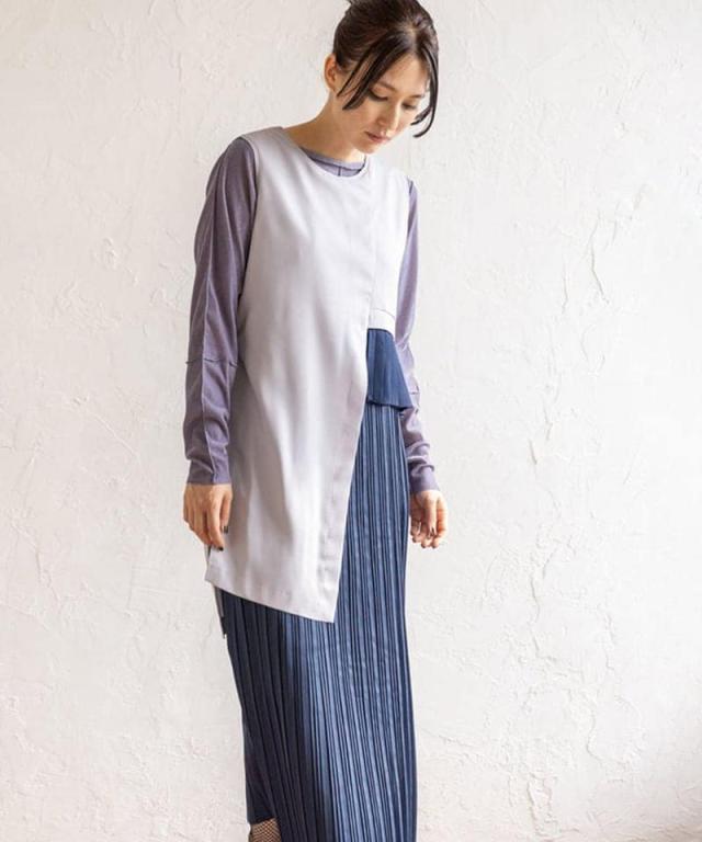 オズモーシス（OSMOSIS）/2WAYレイヤードプリーツワンピース