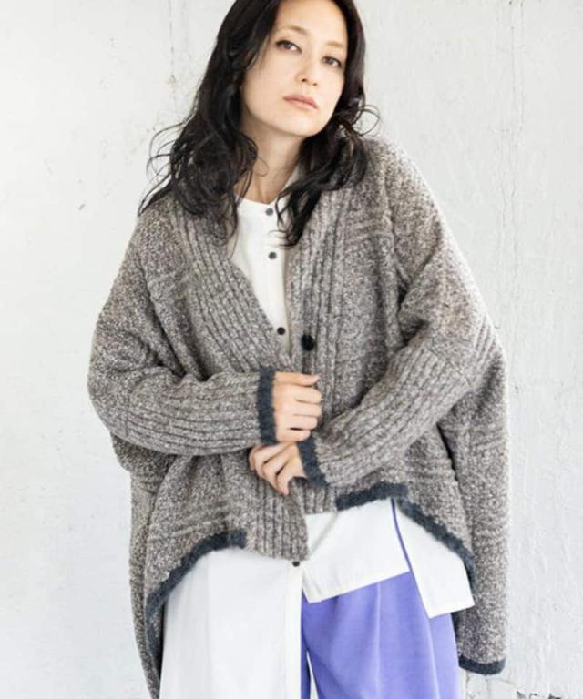 オズモーシス（OSMOSIS）/2WAYワイドニットカーディガン