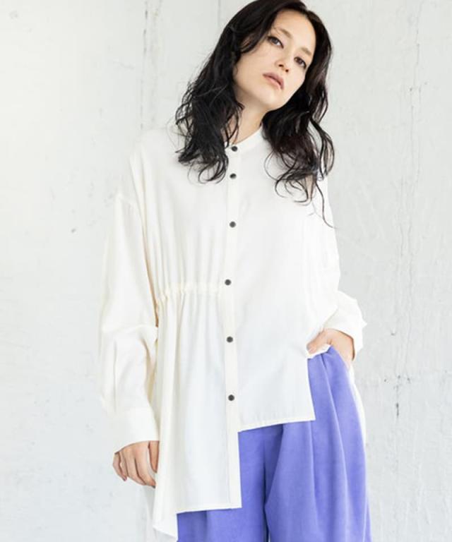 オズモーシス（OSMOSIS）/アシンメトリーシャツブラウス