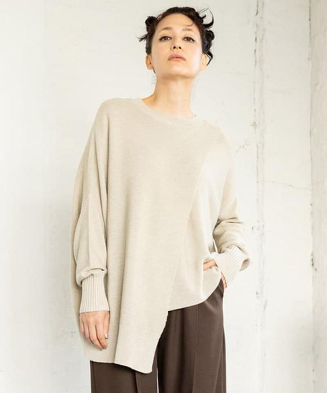 オズモーシス（OSMOSIS）/2WAYアシンメトリーニットプルオーバー