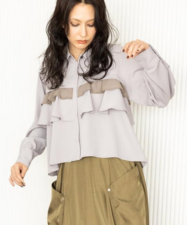 オズモーシス（OSMOSIS）/ティアードフリルブラウス