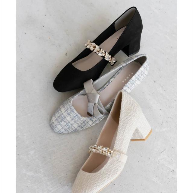 ランダ（RANDA）/【22．5−25．5】3WAY スクエアトゥパンプス