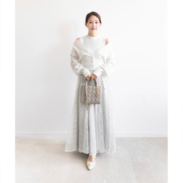 ランダ（RANDA）/＜24秋冬新作＞チュールドッキングボレロワンピース