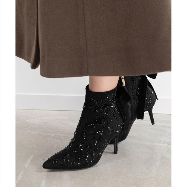 ランダ（RANDA）/ビジュー×リボン 2WAYショートブーツ