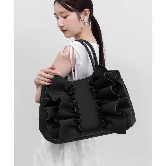 ランダ（RANDA）/【A4対応】ダブルフリルトートバッグ