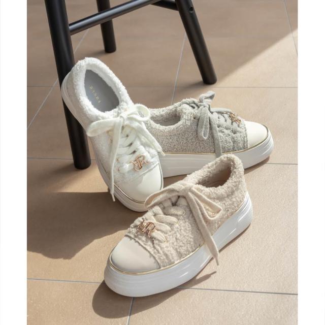 ランダ（RANDA）/＜25秋冬新作＞【22．5−25．5】2WAYモノグラムパーツボアスニーカー