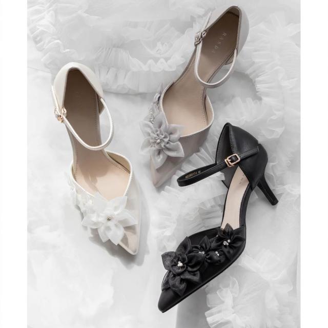 ランダ（RANDA）/＜25秋冬新作＞【22．5−25．5】シアーフラワーセパレートパンプス