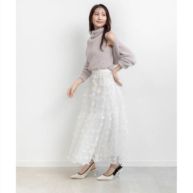 ランダ（RANDA）/＜25秋冬新作＞3Dフラワーティアードスカート