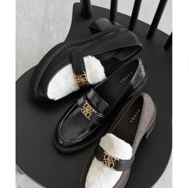 ランダ（RANDA）/＜25秋冬新作＞【22．5−25】モノグラムベルトボリュームローファー