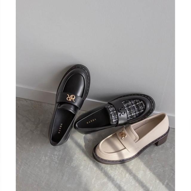 ランダ（RANDA）/＜25秋冬新作＞【22．5−25．5】モノグラムスタッズボリュームローファー