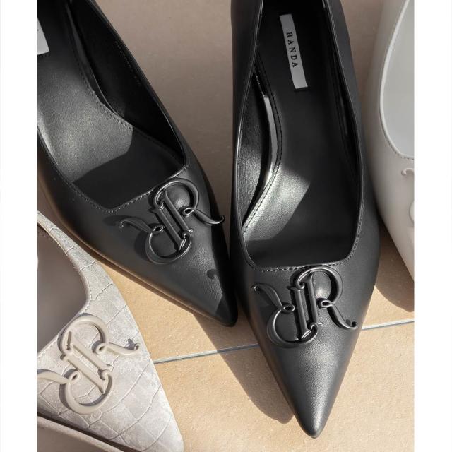 ランダ（RANDA）/＜25秋冬新作＞【22−25．5】モノグラムパーツベーシックパンプス