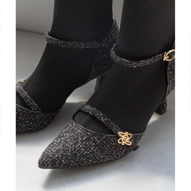 ランダ（RANDA）/＜25秋冬新作＞【22．5−25．5】パンプスライクニットドッキングブーツ