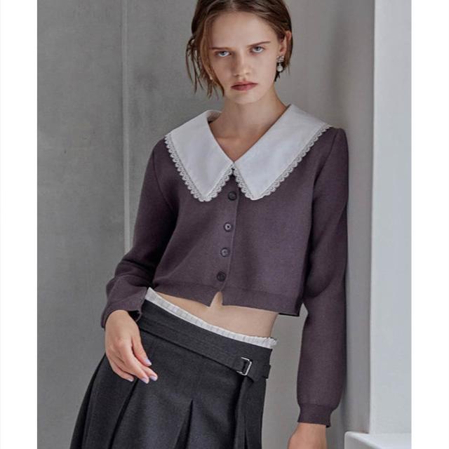 ランダ（RANDA）/＜25秋冬新作＞2WAY 襟付きニットカーディガン