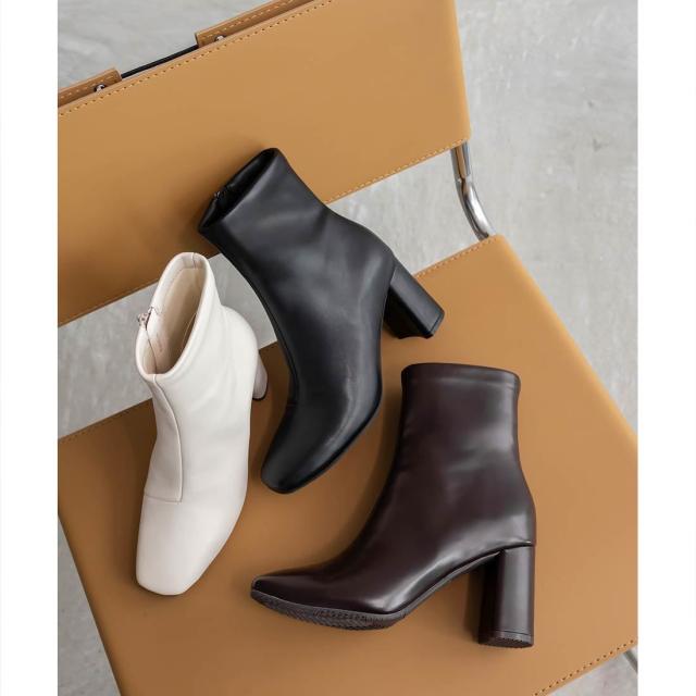 ランダ（RANDA）/＜25秋冬新作＞【22．5−25．5】晴雨兼用 ベーシックラウンドスクエアショートブーツ