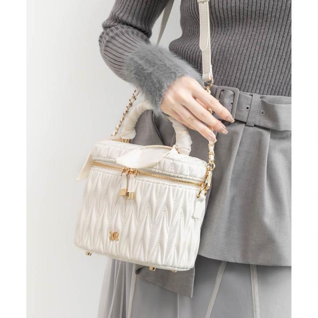 ランダ（RANDA）/＜25秋冬新作＞2WAY モノグラムスカーフ立体キルティングバニティバッグ