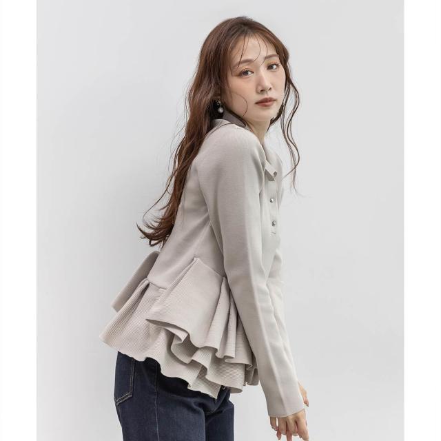 ランダ（RANDA）/＜25秋冬新作＞ランダムペプラムスポンディッシュニット