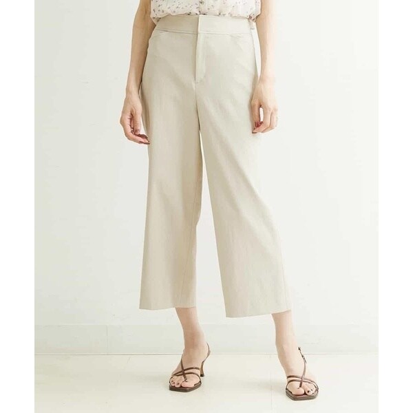 ミッシェルクラン/[定番人気]ストレッチワイドパンツ（短め）