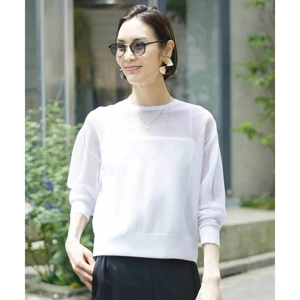 ミッシェルクラン（MICHEL ）/コンパクトシアーニットカーディガン