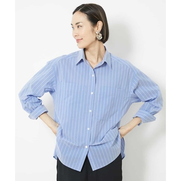 ミッシェルクラン（MICHEL ）/ストライプシャツブラウス