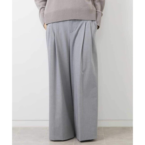 ミッシェルクラン（MICHEL ）/[3サイズ展開]ストレッチタックワイドパンツ