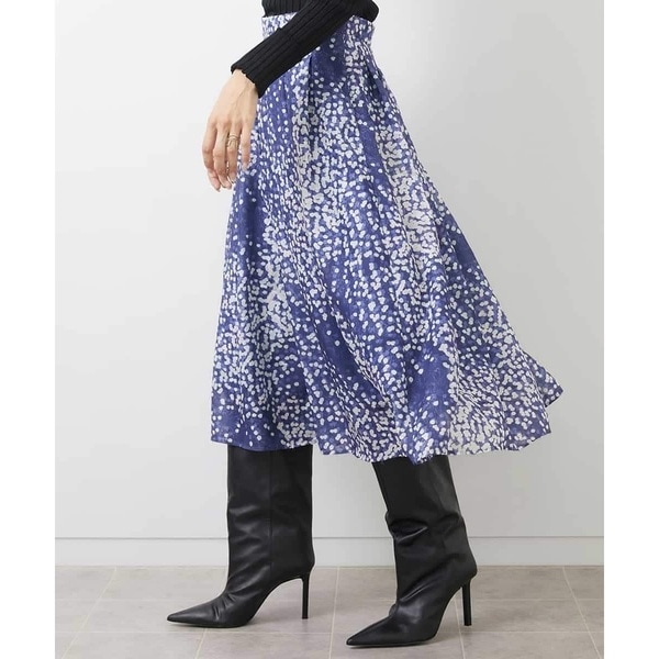 ミッシェルクラン（MICHEL ）/ランダムドットジャカードスカート（オリジナルプリント）