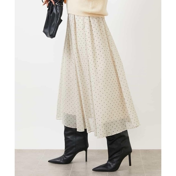 ミッシェルクラン（MICHEL ）/ピンドットスカート