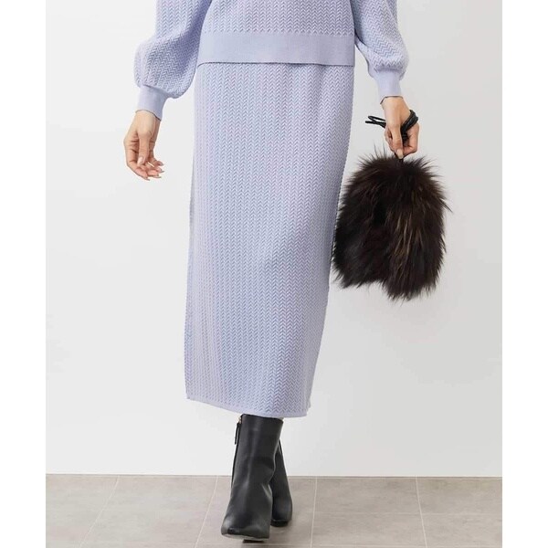 ミッシェルクラン（MICHEL ）/［セットアップ対応］ミニケーブルニットスカート