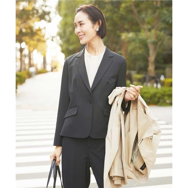 ミッシェルクラン（MICHEL ）/ストレッチテーラードジャケット(セットアップ対応/3サイズあり/裏地なし)