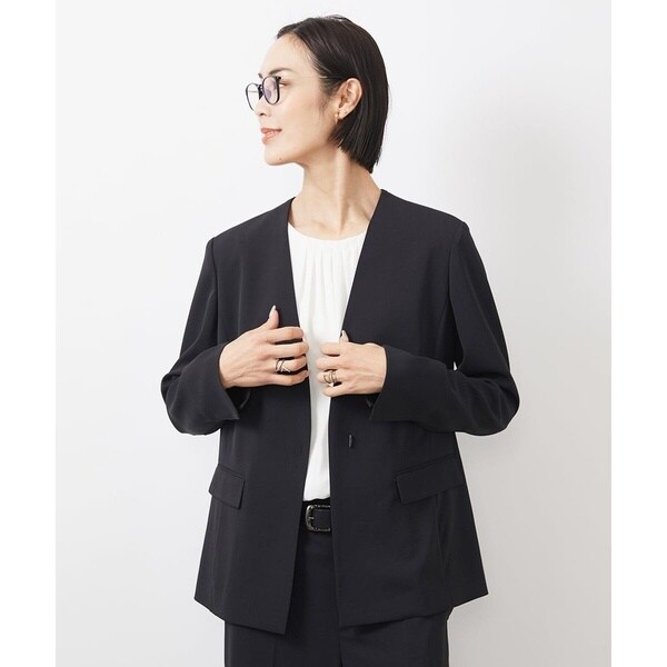 ミッシェルクラン（MICHEL ）/［セットアップ対応］ツイルノーカラージャケット(多機能素材)