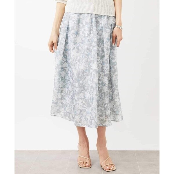 ミッシェルクラン（MICHEL ）/[オリジナルプリント]チェリーブロッサムプリントスカート