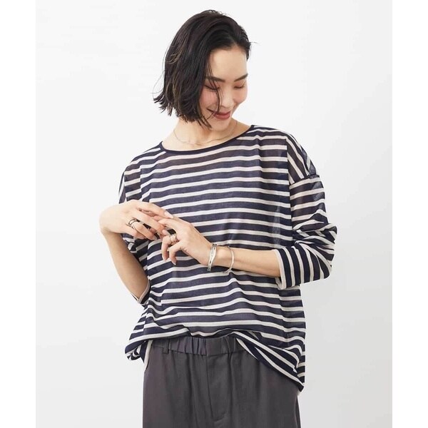 ミッシェルクラン（MICHEL ）/シアーニット(ボーダー・無地)