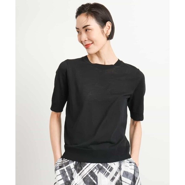 ミッシェルクラン（MICHEL ）/[アンサンブル対応/接触冷感]クルーネックニットプルオーバー