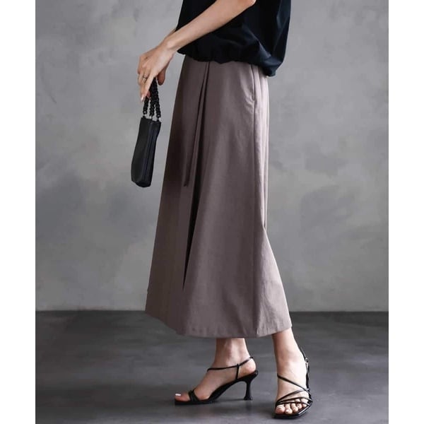 ミッシェルクラン（MICHEL ）/ベルト付きAラインスカート