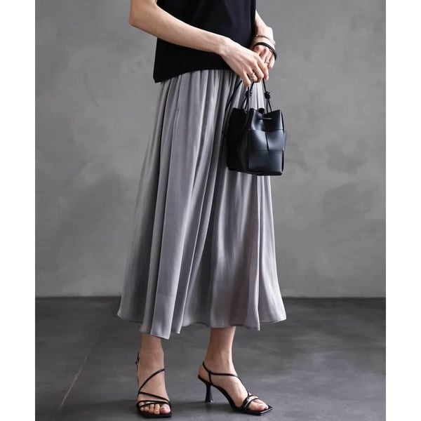 ミッシェルクラン（MICHEL ）/シャンブレーギャザースカート