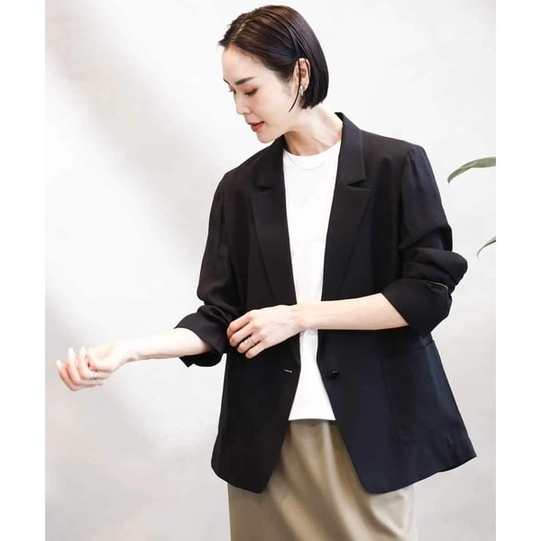 ミッシェルクラン（MICHEL ）/シアーテーラードジャケット(裏地なし)