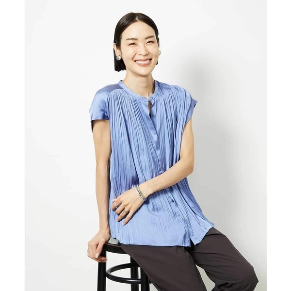 ミッシェルクラン（MICHEL ）/ランダムプリーツブラウス