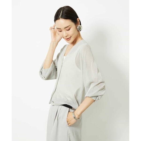 ミッシェルクラン（MICHEL ）/Vネックシアーカーディガン